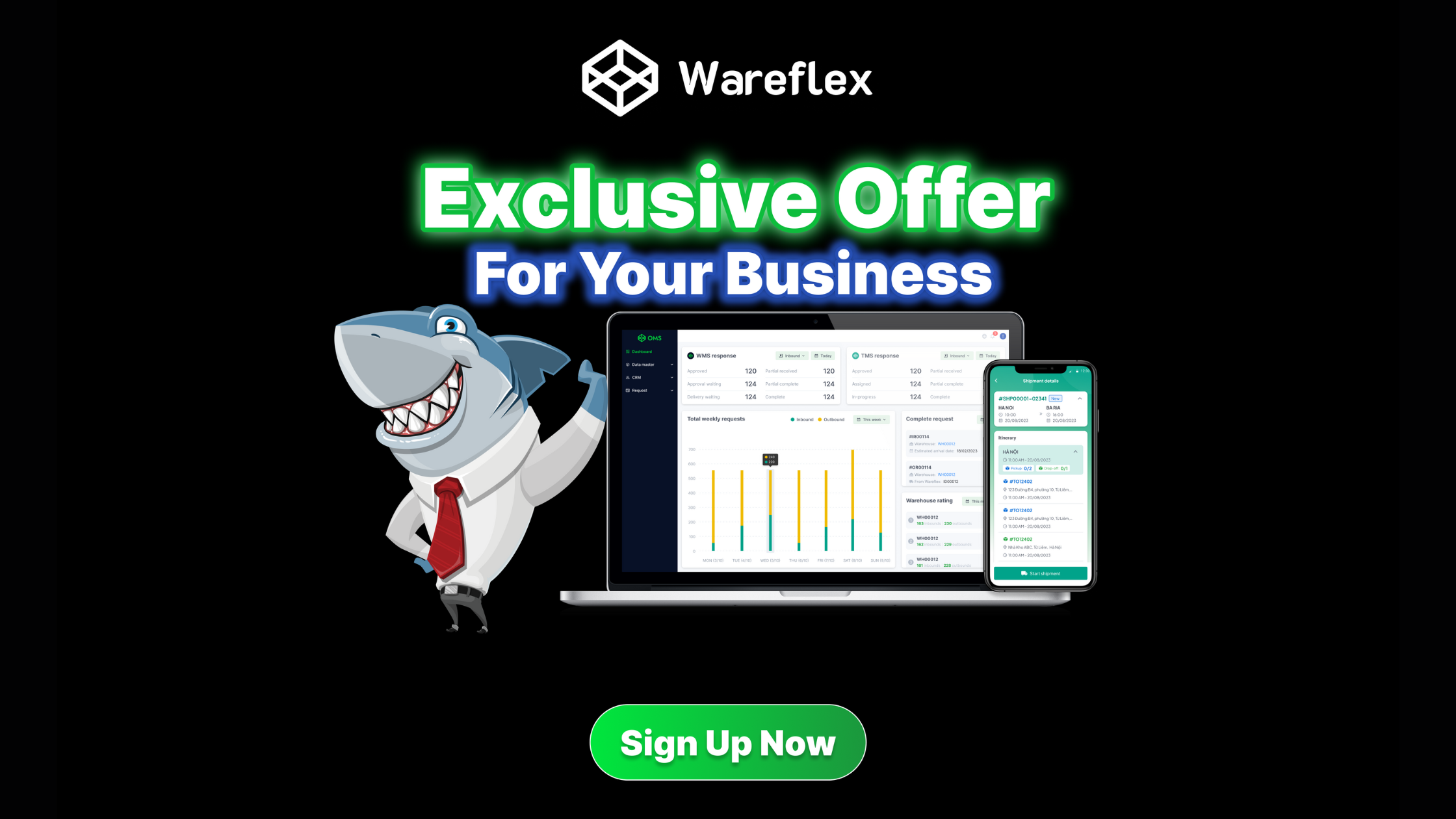 Exclusive offers for businesses on the Wareflex platform